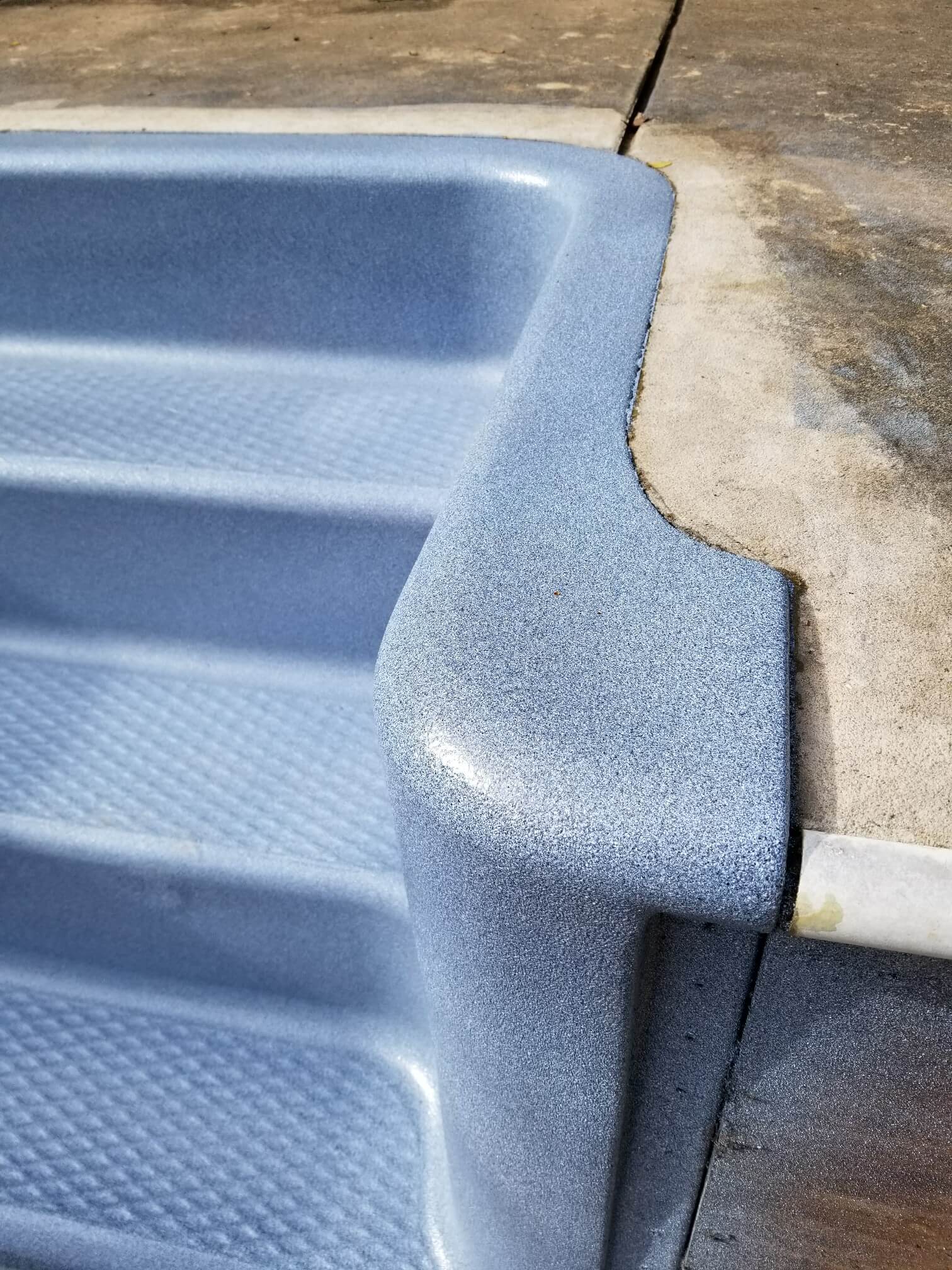 Renovating Old Fiberglass Steps (Vinyl Remodel) - J&M Pools