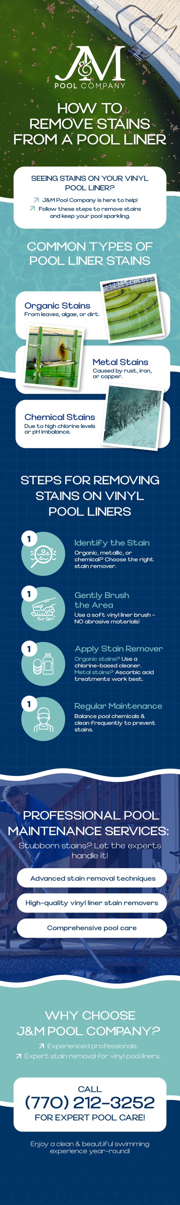 How To Remove Stains From A Pool Liner | J&M Pool Company